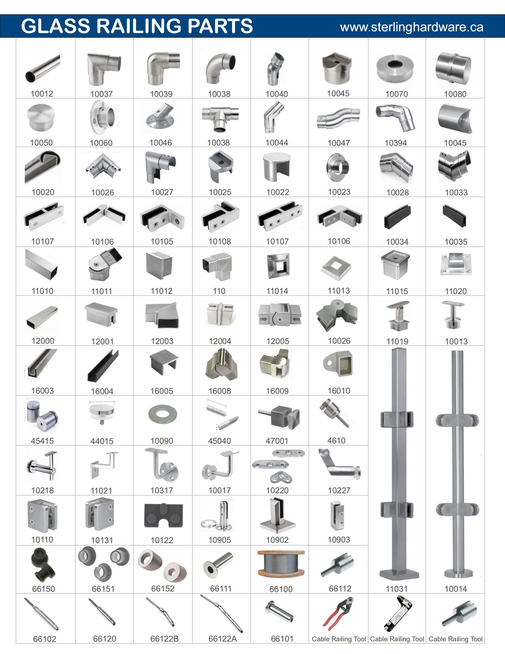 STERLING GLASS HARDWARE - Glasstech Canada