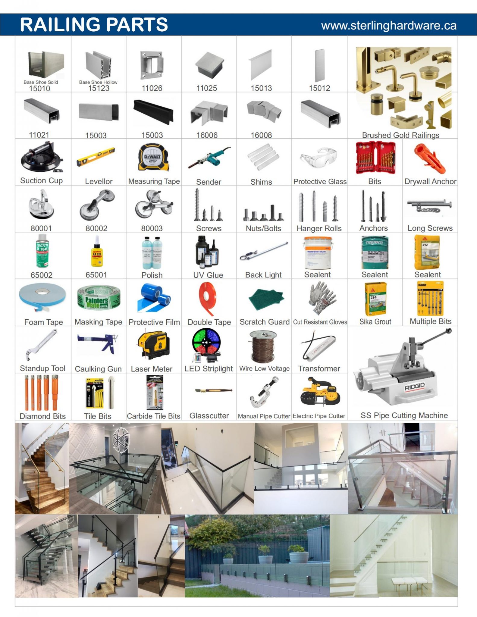 STERLING GLASS HARDWARE - Glasstech Canada