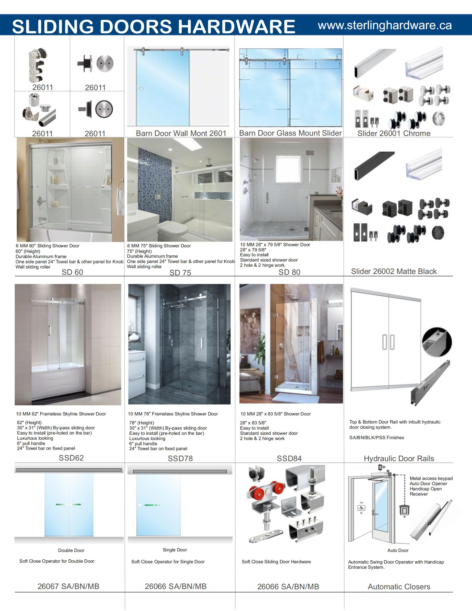 STERLING GLASS HARDWARE - Glasstech Canada
